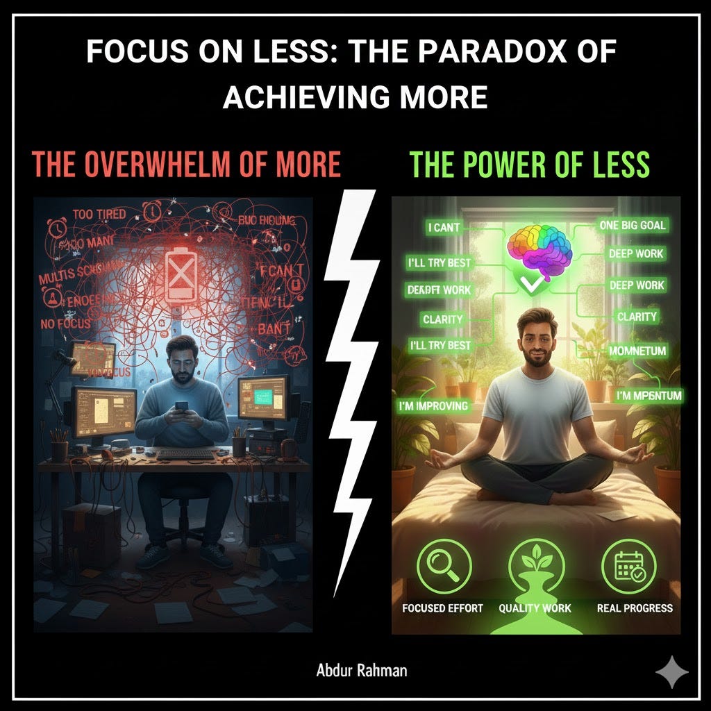 Can focusing on less actually help you achieve more? | by Abdur Rahman ...