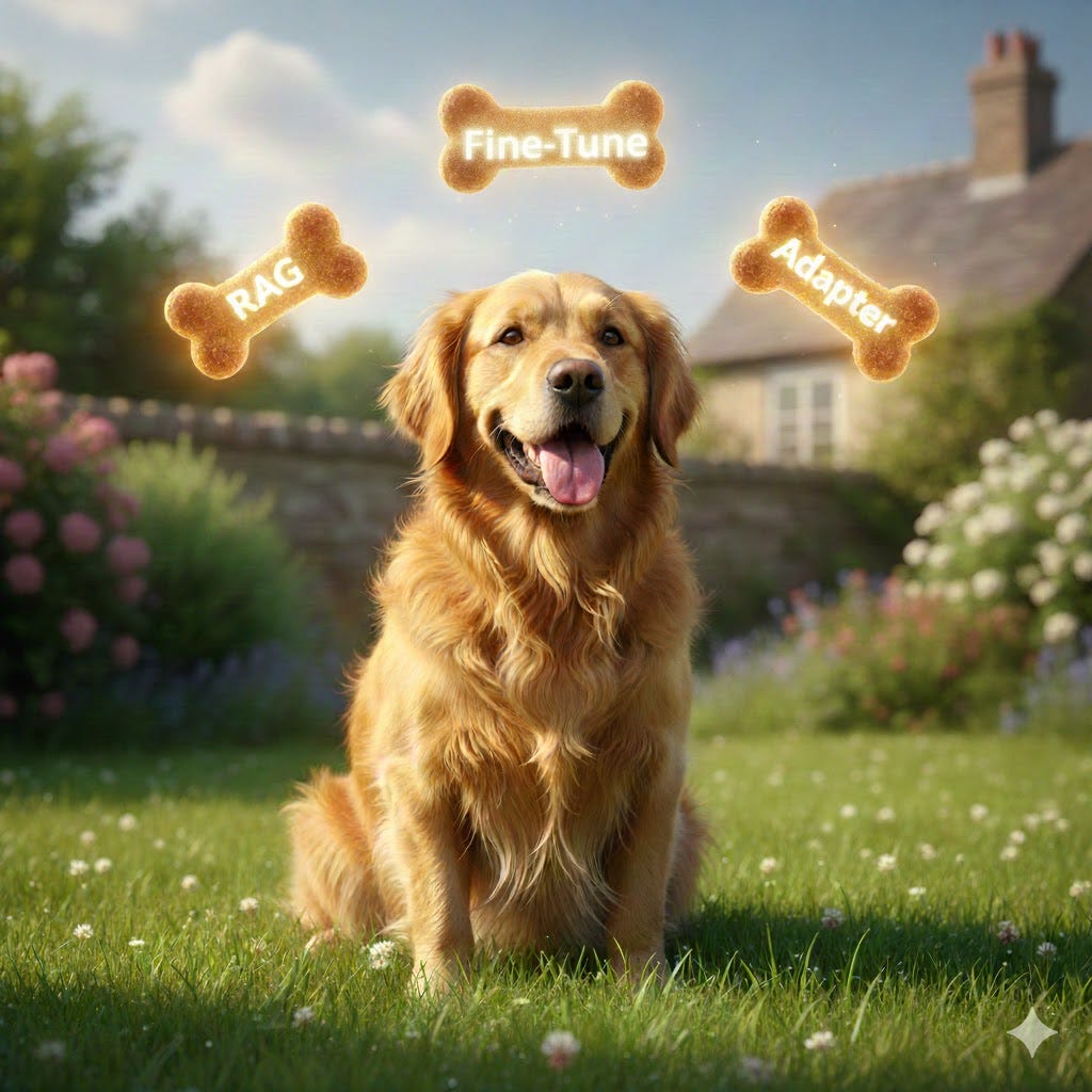 Fine-Tuning vs Adapters vs RAG: Explained Using a Ridiculously Cute Dog ...