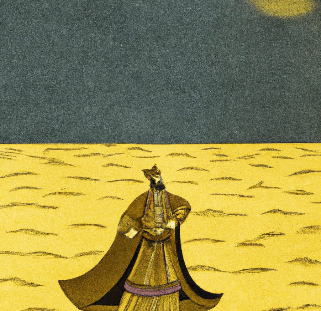 The King in the Desert. An old King is exiled into the desert… | by J ...