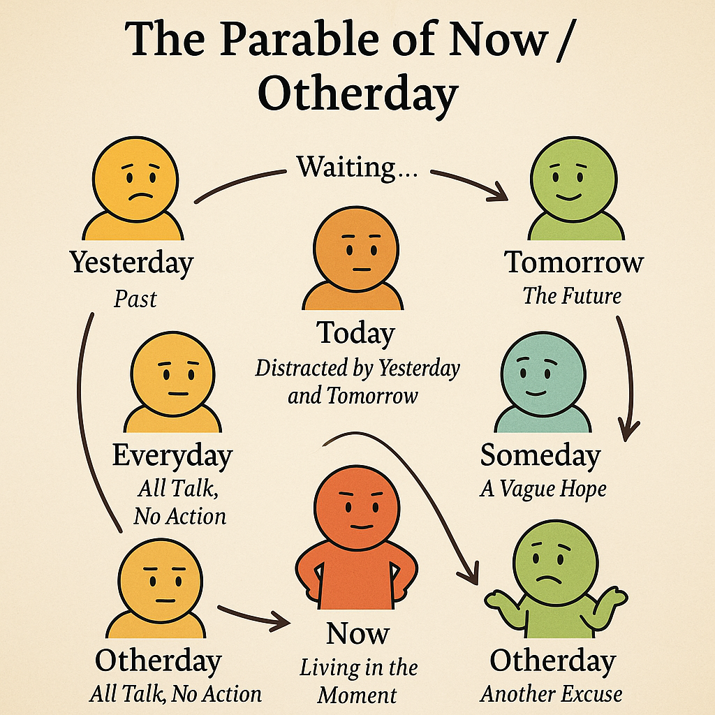 The Parable of ‘Now / Otherday’. The timeless Seven Day Parable | by Srinath Vasireddy | Aug ...