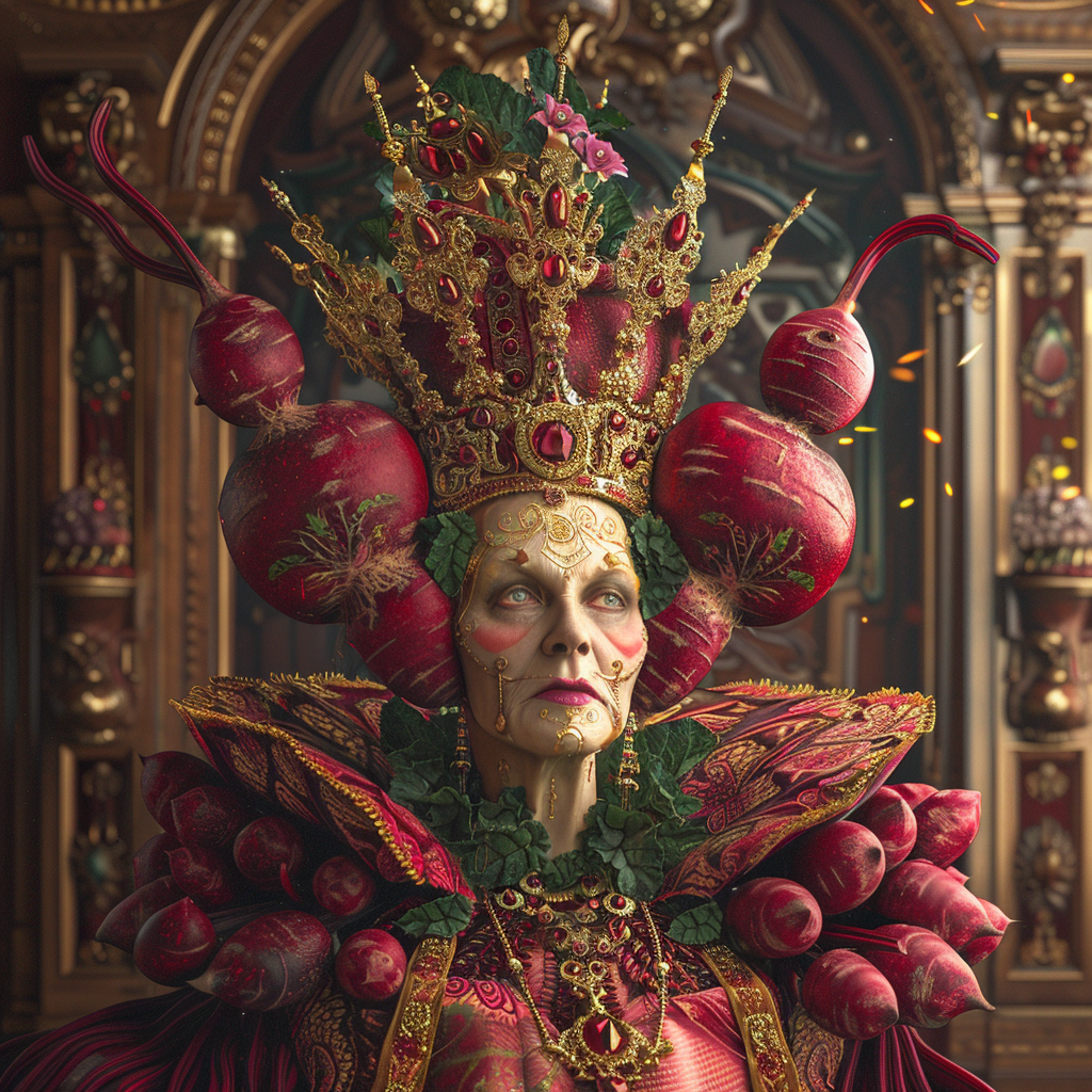 6 best Midjourney prompts for The Whimsical Beet-Head Queen: An AI ...