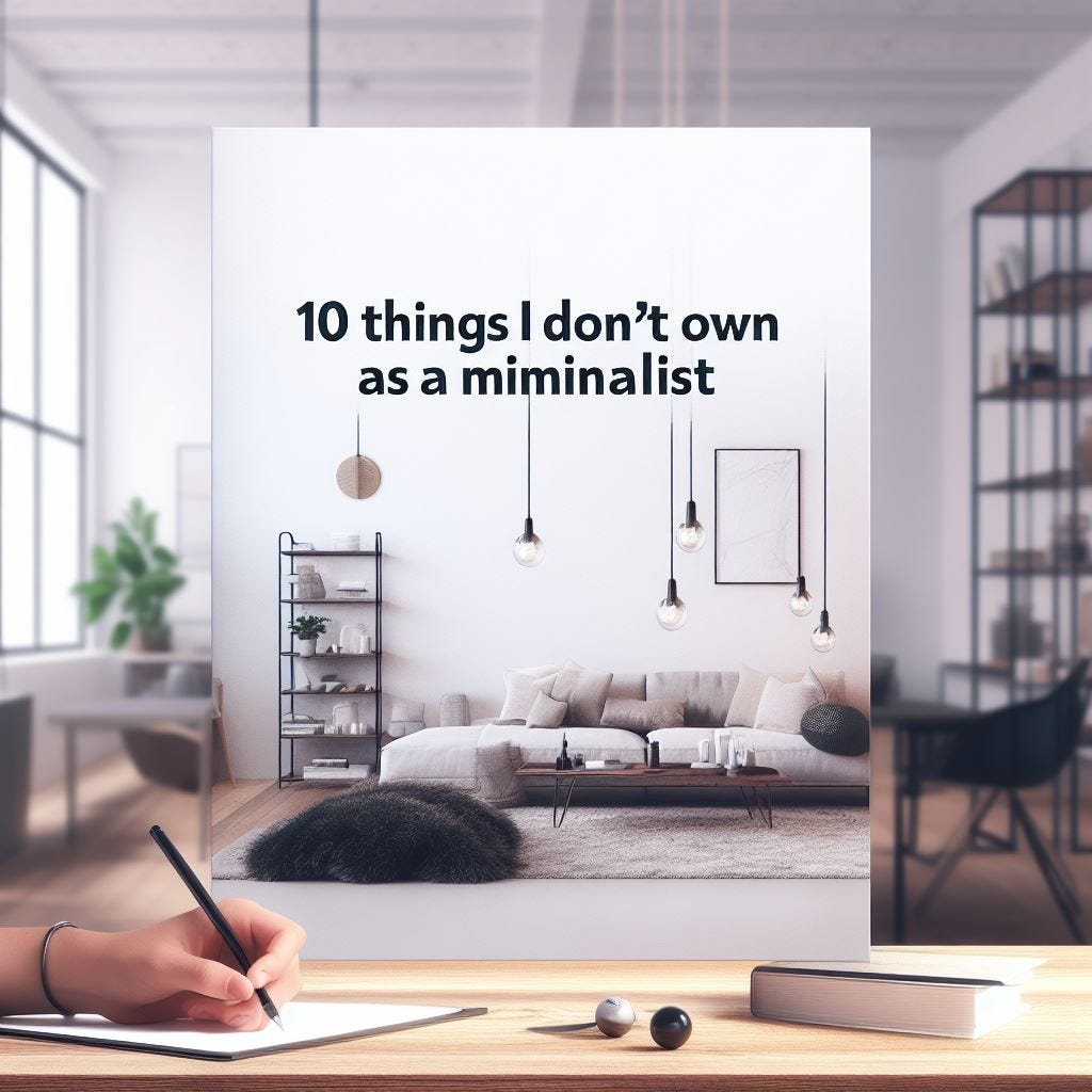 Embracing Minimalism: 10 Things I Don’t Own and Why It’s Liberating ...