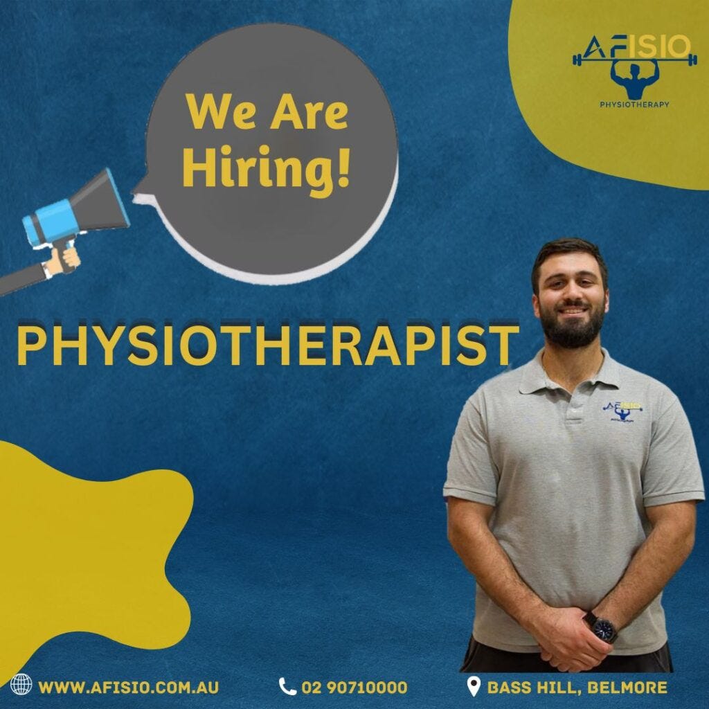 Join our team: Exciting Opportunity for a Passionate Physiotherapist at Afisio | by A FISIO ...