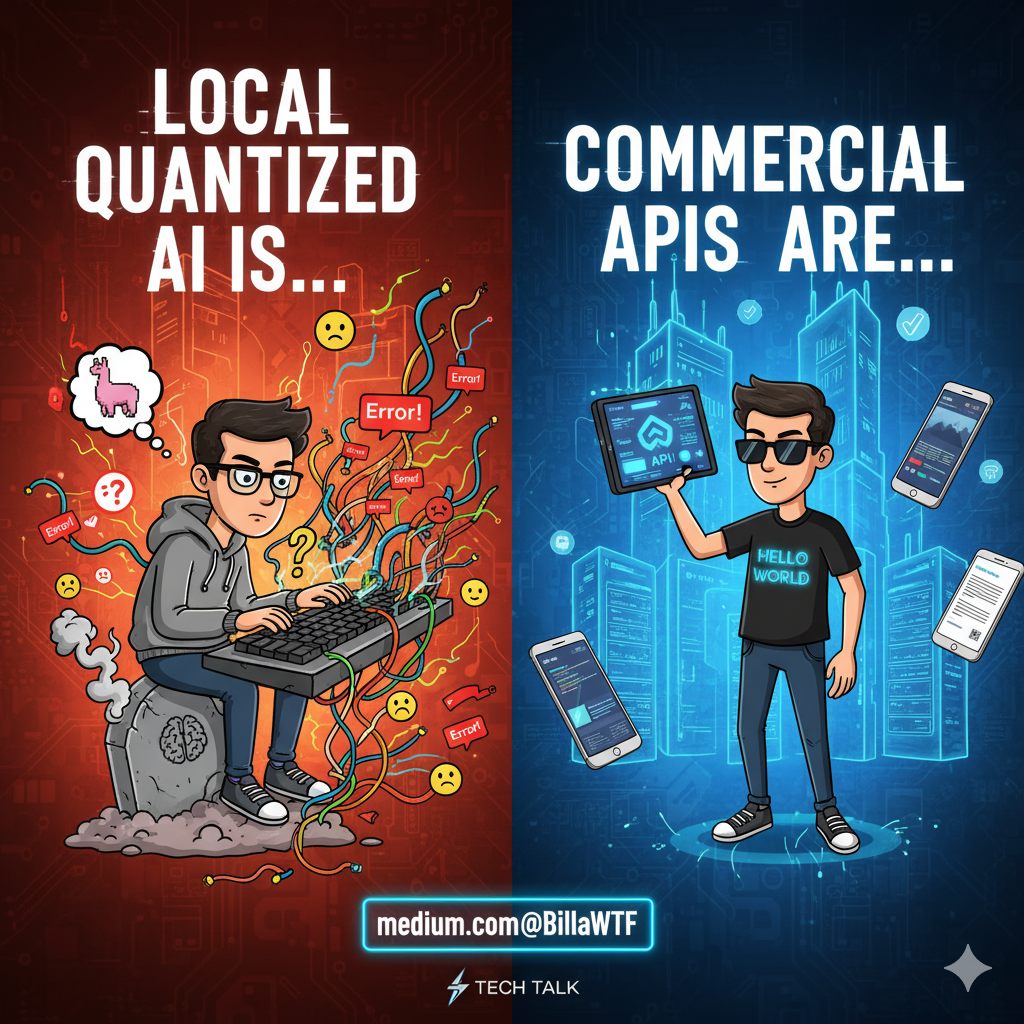 Your Laptop’s “AI Superpower” is Kinda Dumb (Compared to Real APIs) | by Dimuthu Code | Stackademic