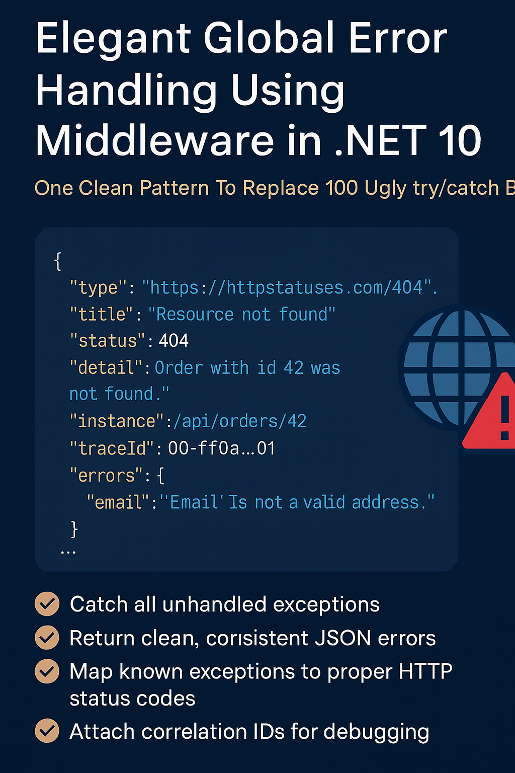 Elegant Global Error Handling Using Middleware In .NET 10 | by Michael ...