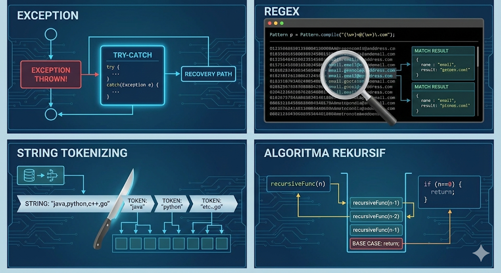 Java : Exception, Regex, String Tokenizing, dan Algoritma Rekursif | by ...