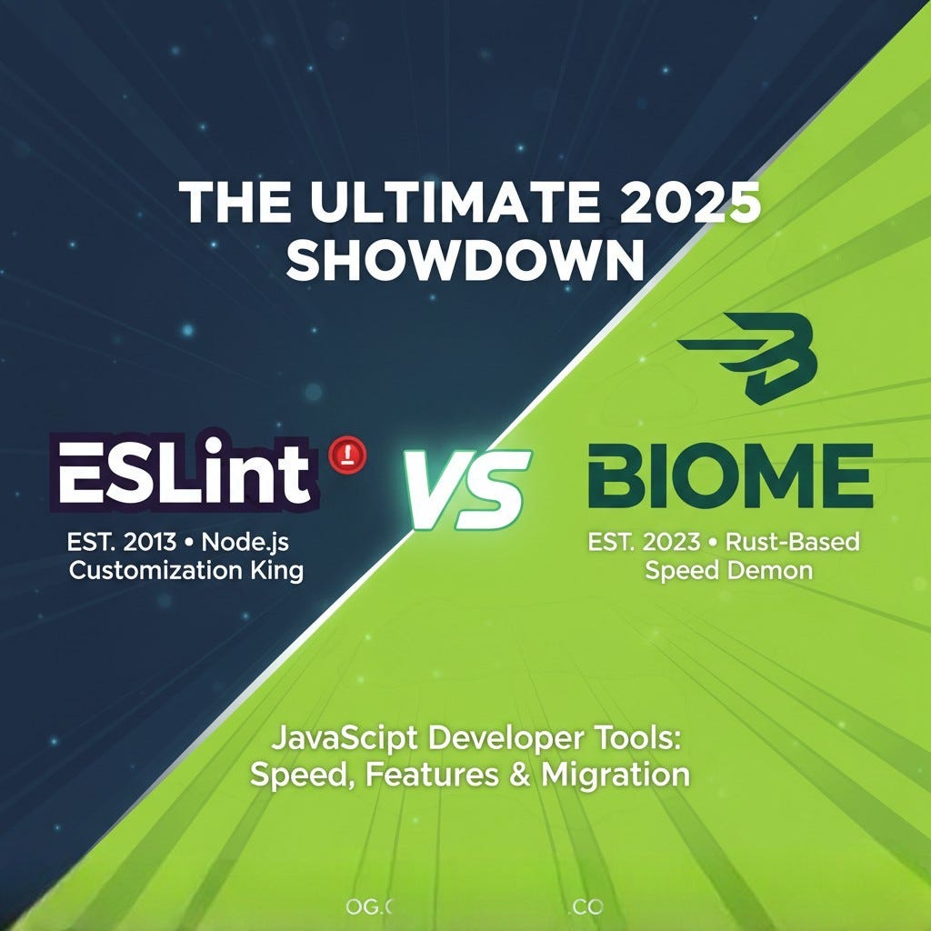 Biome vs ESLint: The Ultimate 2025 Showdown for JavaScript Developers — Speed, Features, and ...