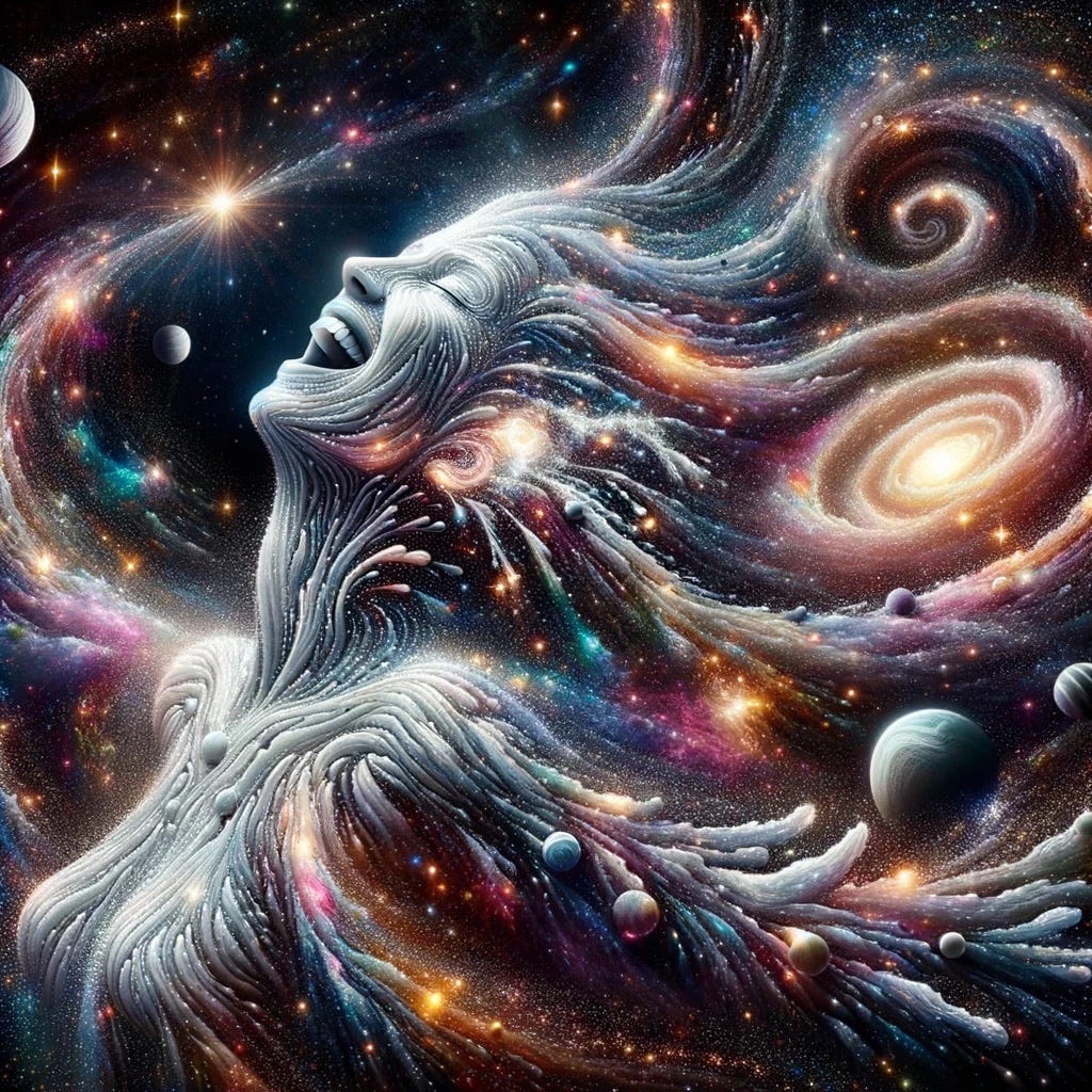 for that one lush moment the universe was sentient stardust laughing ...