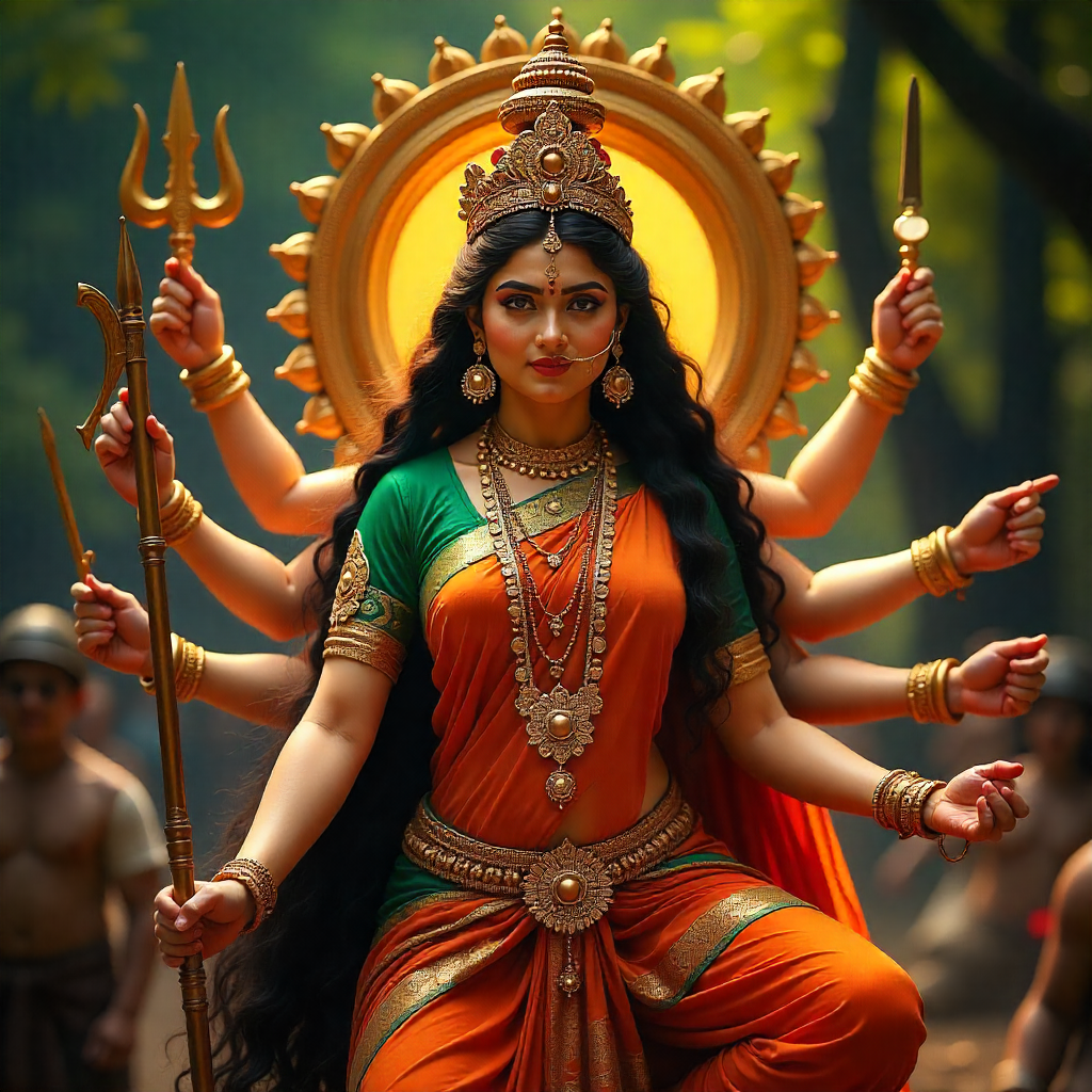 Navratri Day 3 -Chandraghanta: The Divine Bell Of The Moon | by Karuna ...