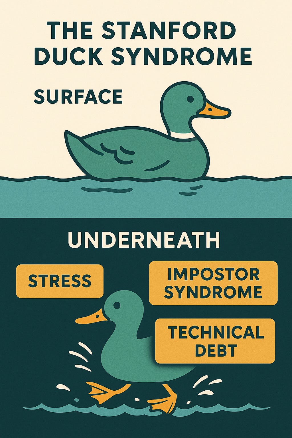 🦆 The Stanford Duck Syndrome in IT: Calm on the surface, paddling like ...