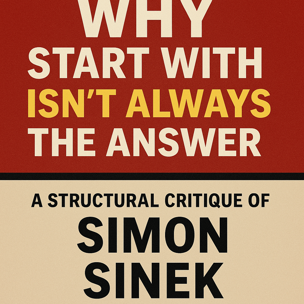Why “Start with Why” Isn’t Always the Answer: A Structural Critique of ...