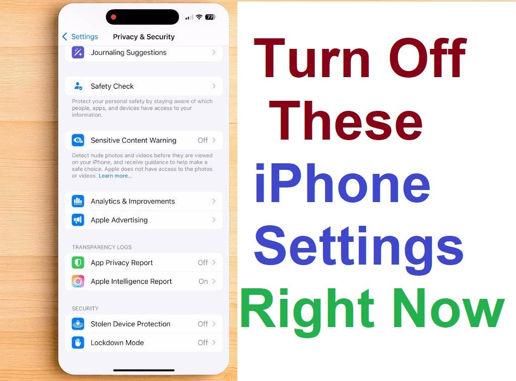 5 iPhone Settings You Should Turn Off Immediately | by Faizan Saghir ...