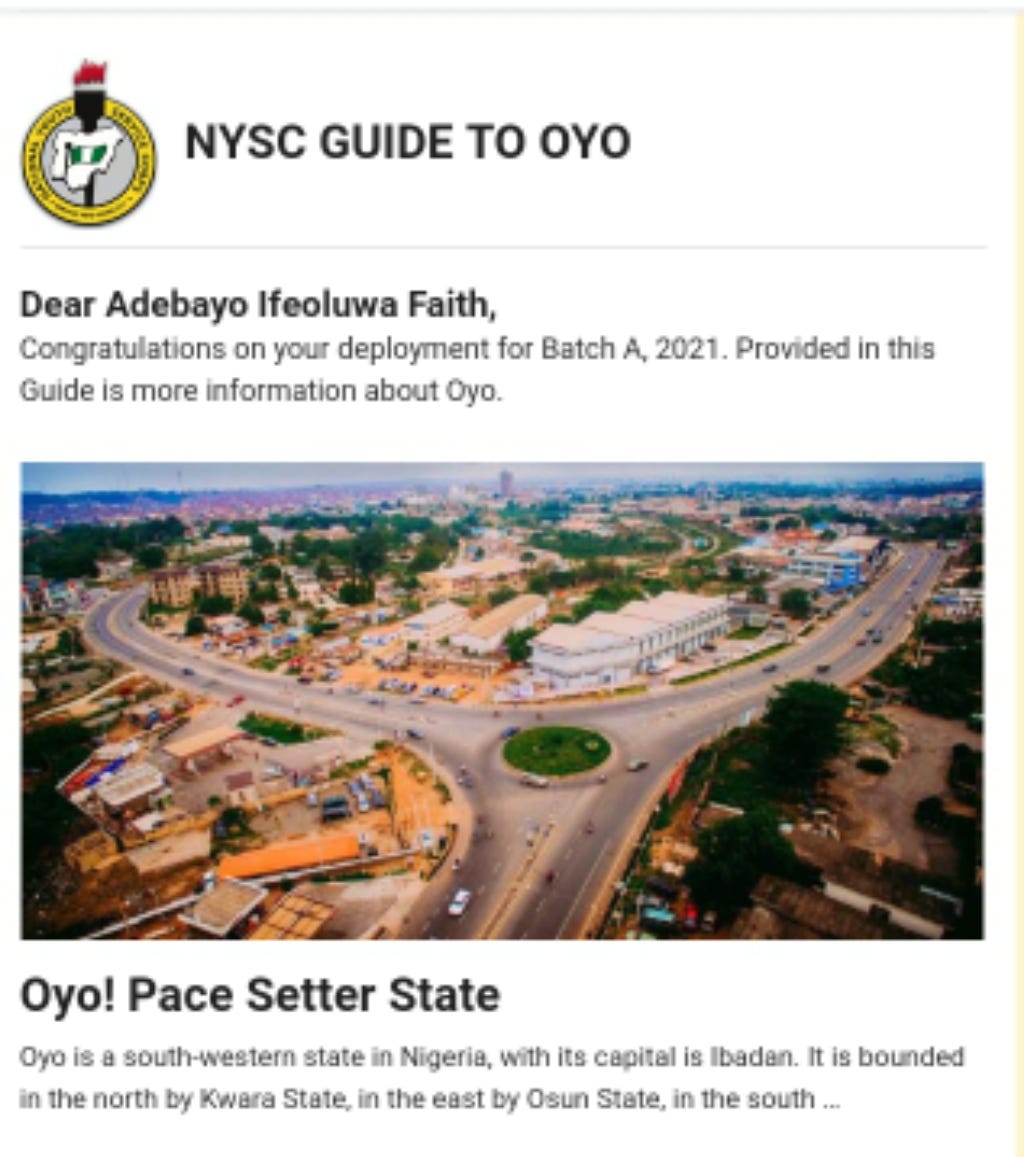 My Nysc Experience State of Deployment; Iseyin Oyo State. | by Adebayo ...