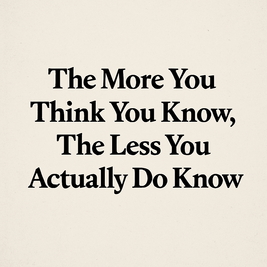 Why Not Knowing Is the Most Honest Thing We Can Do | by Universally ...