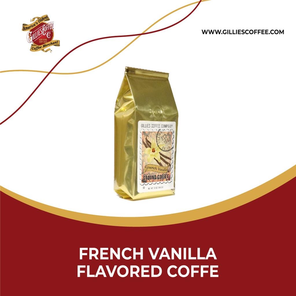 Best French Vanilla Flavored coffee - Gillies Coffee Company - Medium