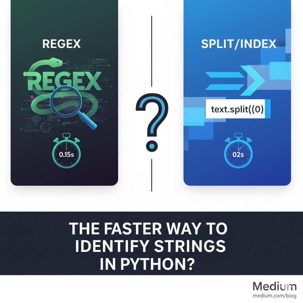 Regex vs Split/Index: The Faster Way to Identify Strings in Python | by Awais Jibran | Medium