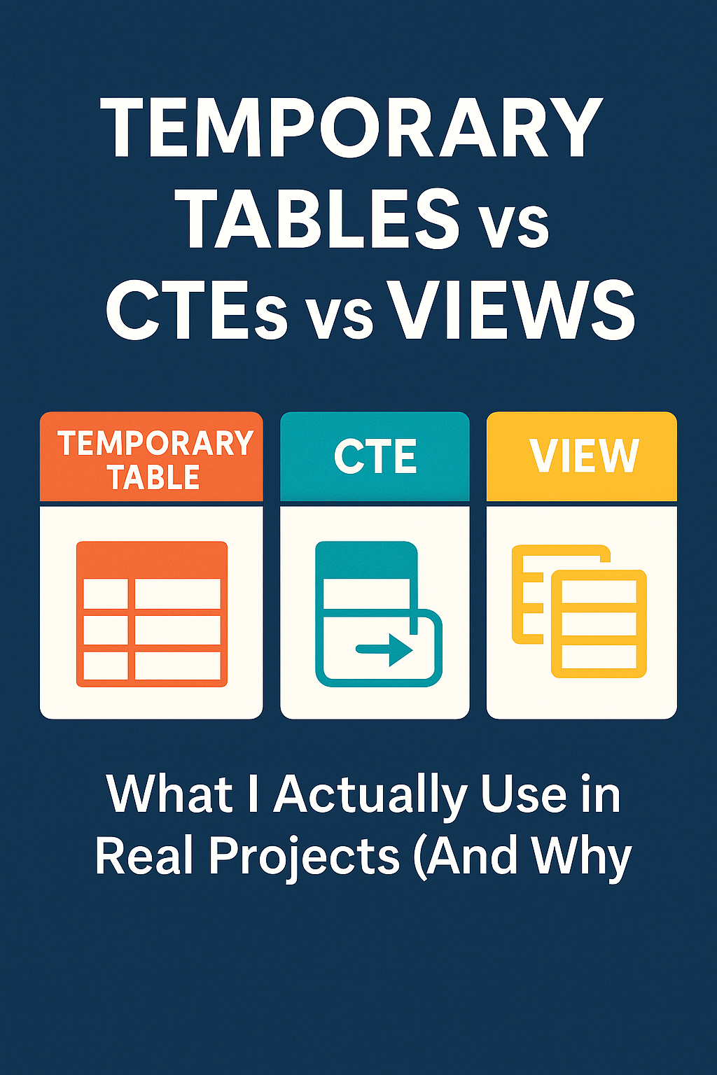 Temporary Tables vs CTEs vs Views : What I Actually Use in Projects ...
