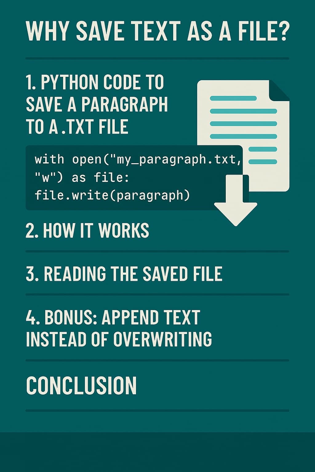 File It Away! A Beginner’s Guide to Saving Text with Python” | by Tanuja chaudhari | Apr, 2025 ...
