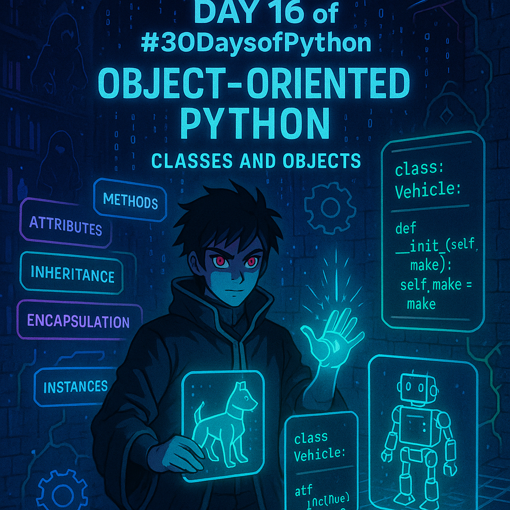 Day 16 Of 30daysofpython Object Oriented Python Classes And Objects 9807