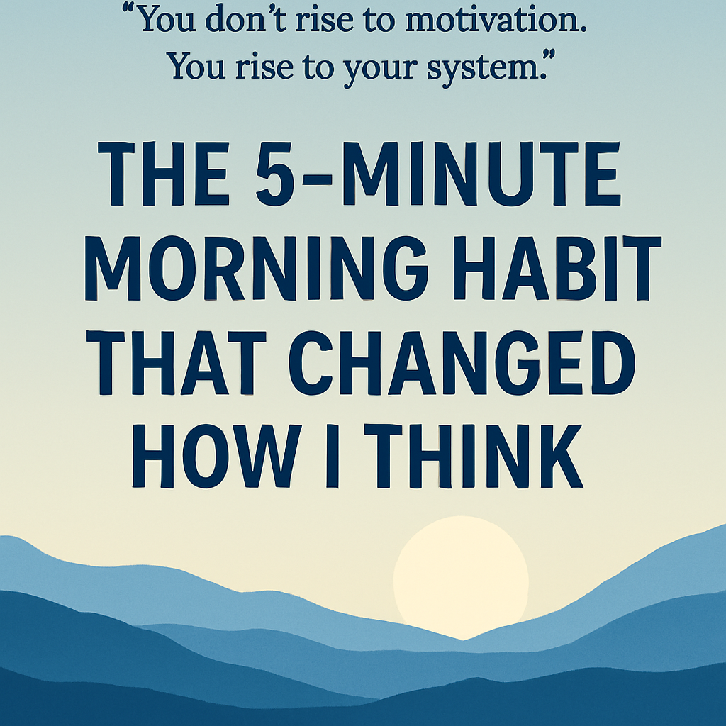 The 5-Minute Morning Habit That Changed How I Think | by Alex Rivera | Jun, 2025 | Medium