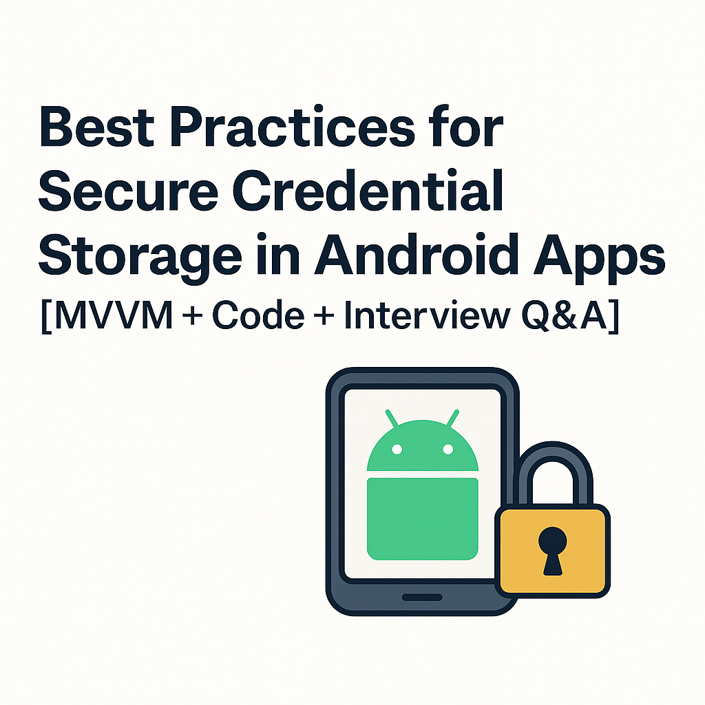 Best Practices for Secure Credential Storage in Android Apps [MVVM + Code + Interview Q&A] | by ...