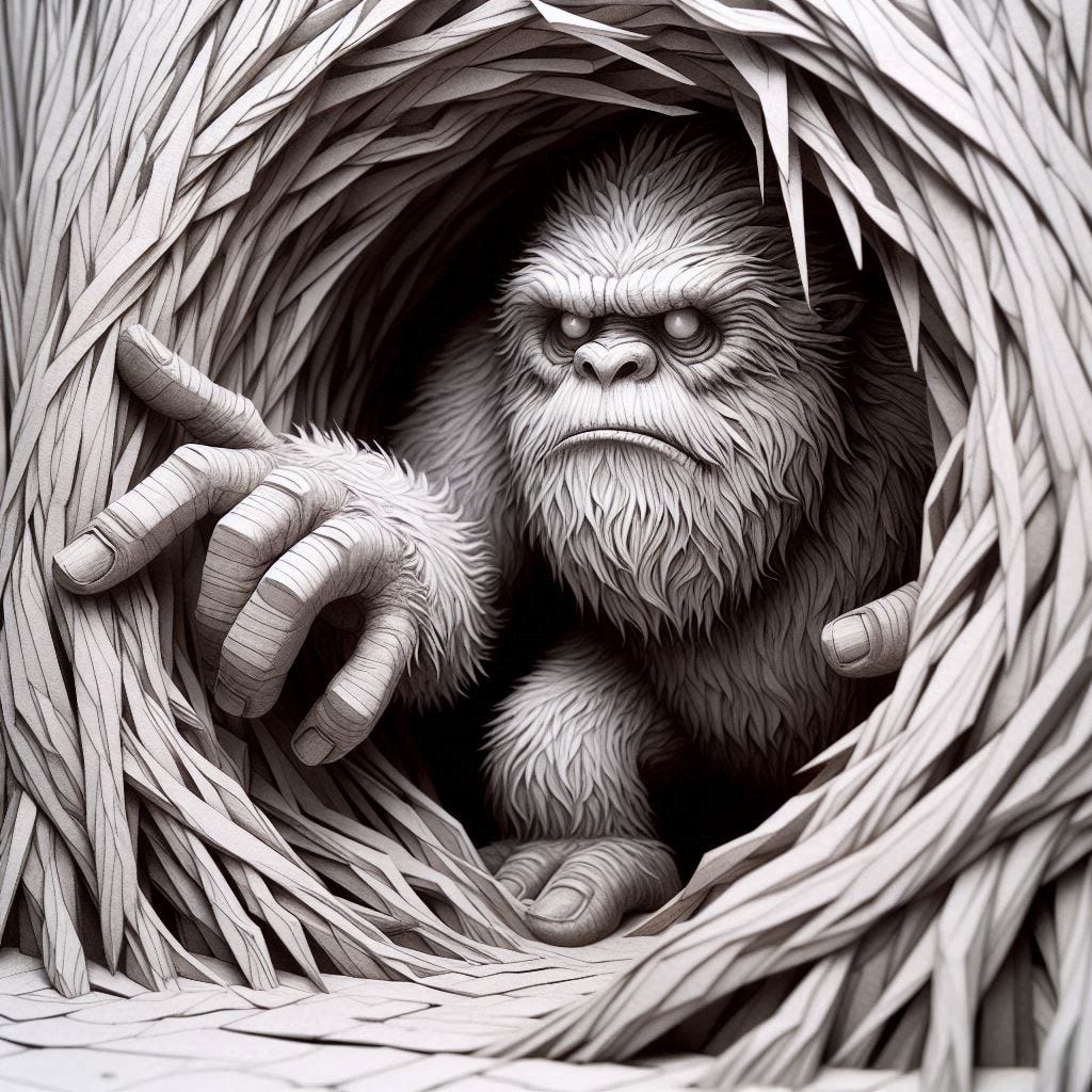 Anamorphic Papercraft Hybrids: Blending Charcoal Sketches with 3D ...