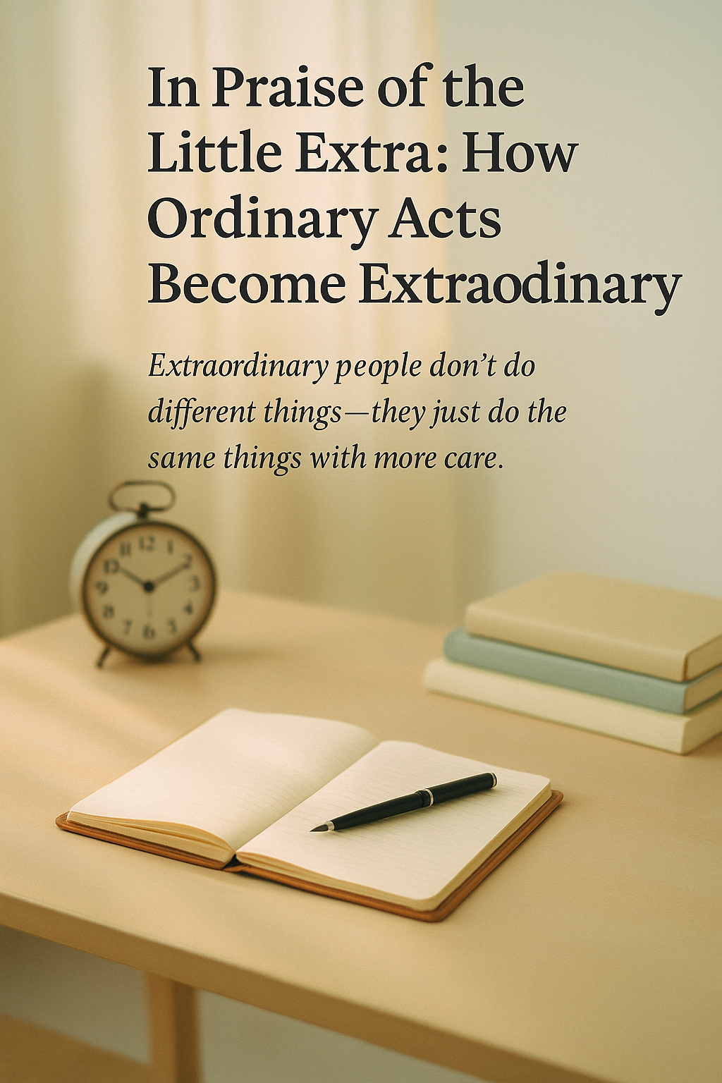 In Praise of the Little Extra: How Ordinary Acts Become Extraordinary ...