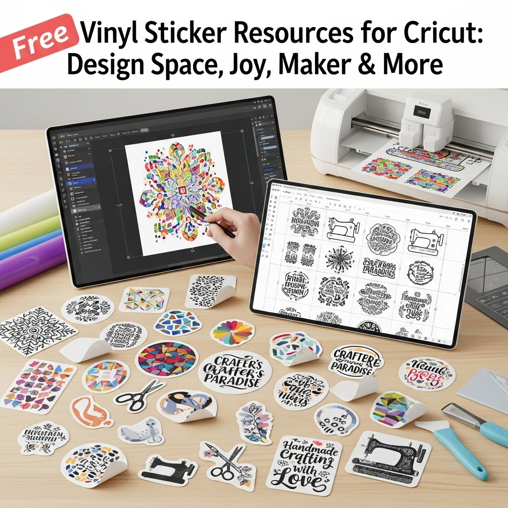 6 Free Vinyl Sticker Resources for Cricut: Design Space, Joy, Maker ...