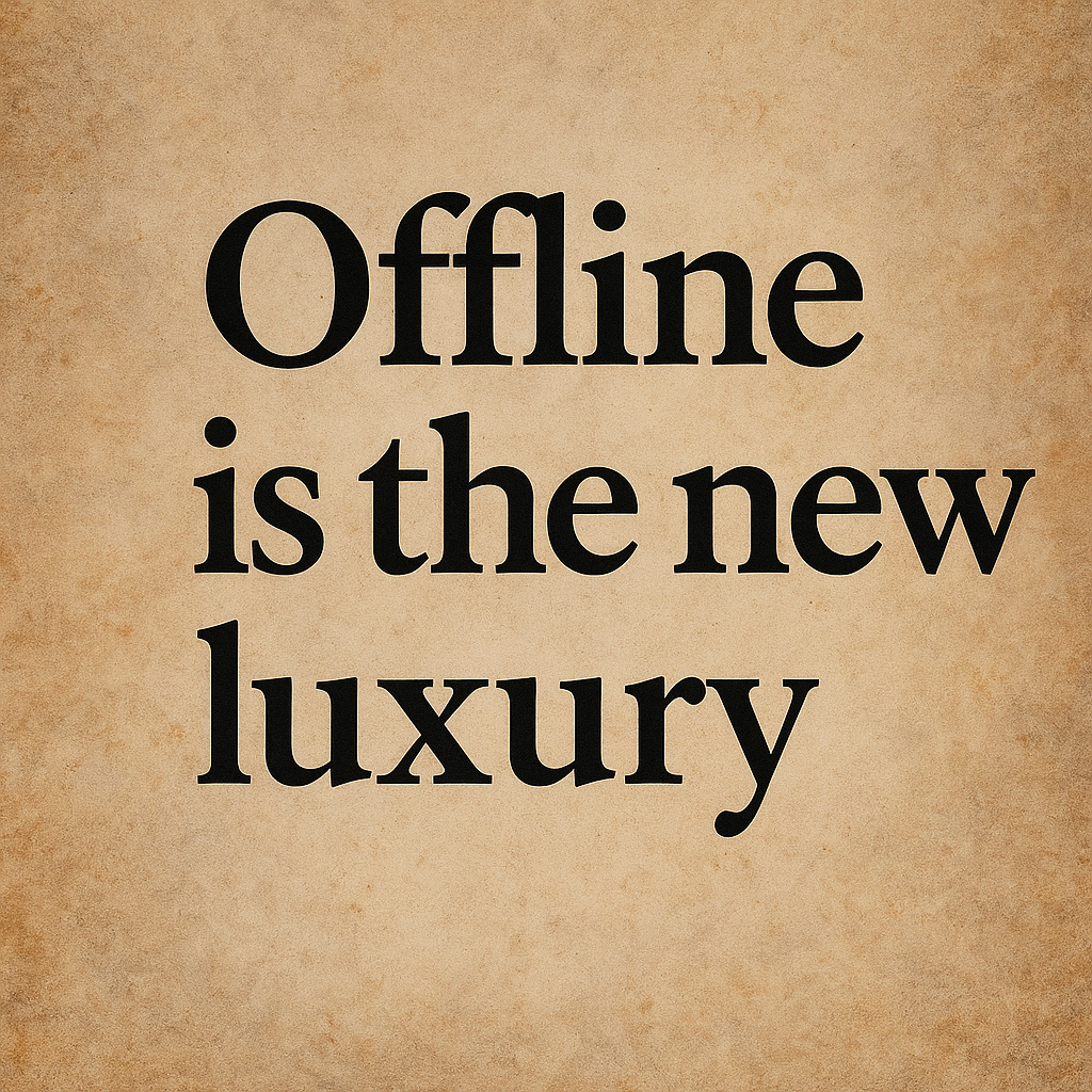 Facts. Offline is the new luxury. Peace is now… | by Hlompho Matobole ...