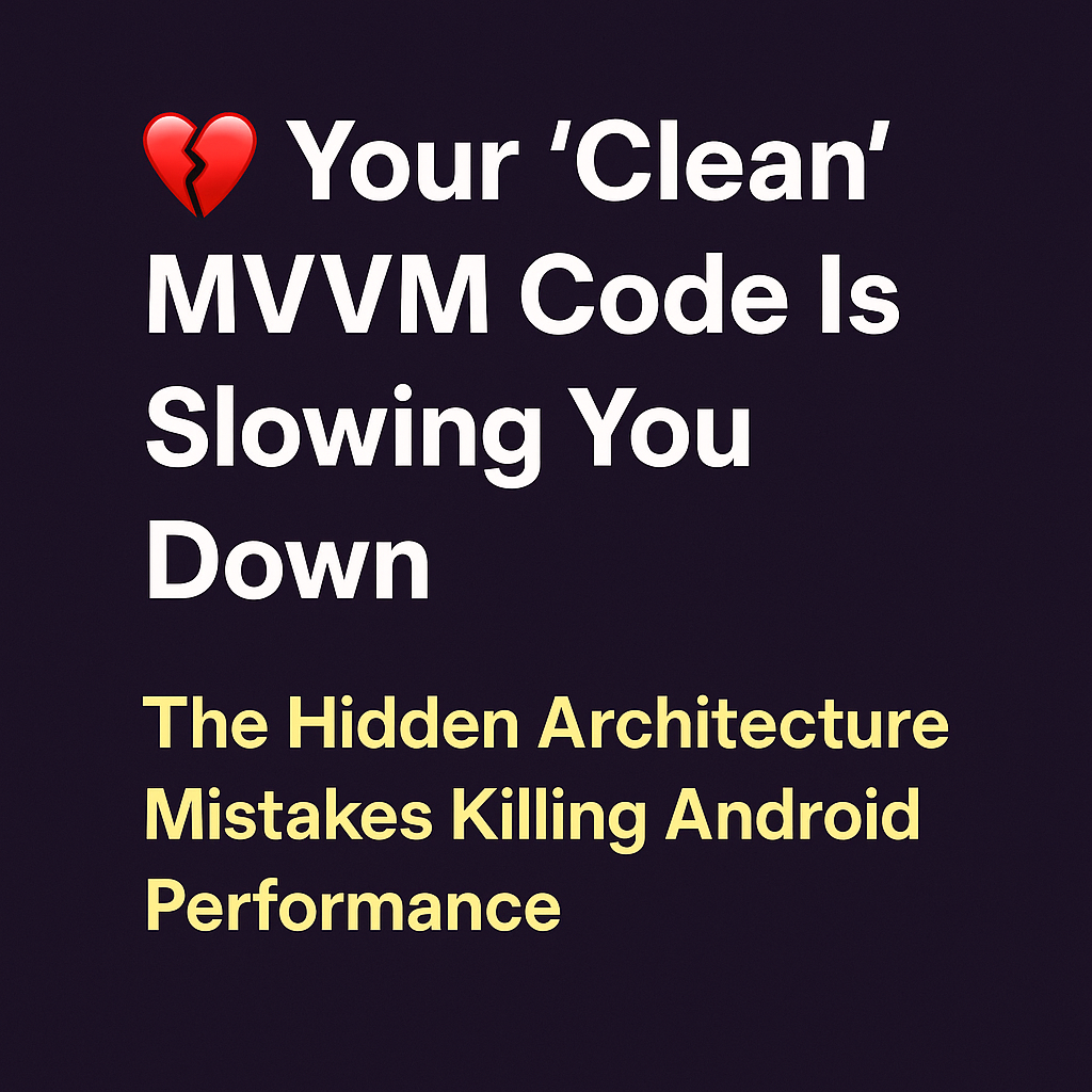 💔 Your “Clean” MVVM Code Is Slowing You Down — The Hidden Architecture Mistakes Killing Android ...