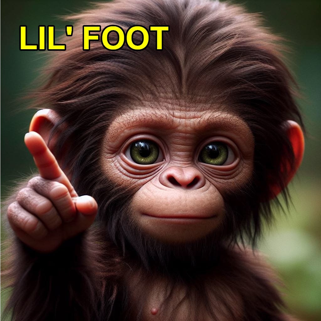 Lil’ Foot. Here’s a collection of brief crime… | by AI Plot Twists ...
