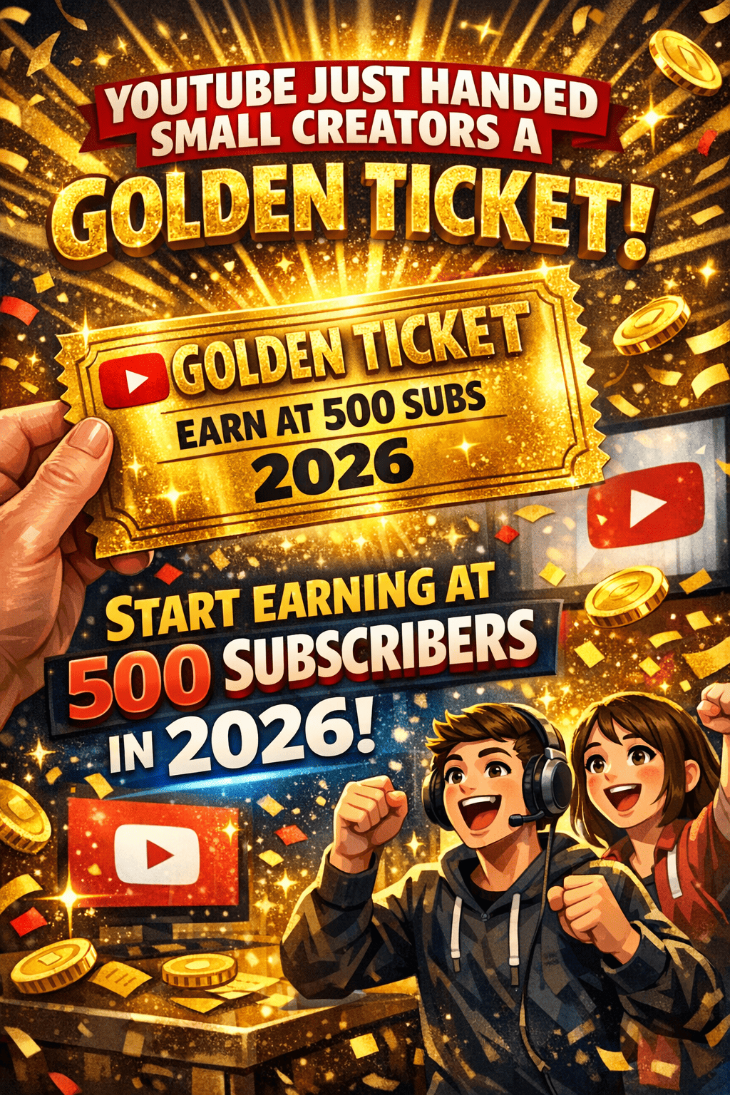 YouTube Monetization 2026: Earn Money with Just 500 Subscribers ...