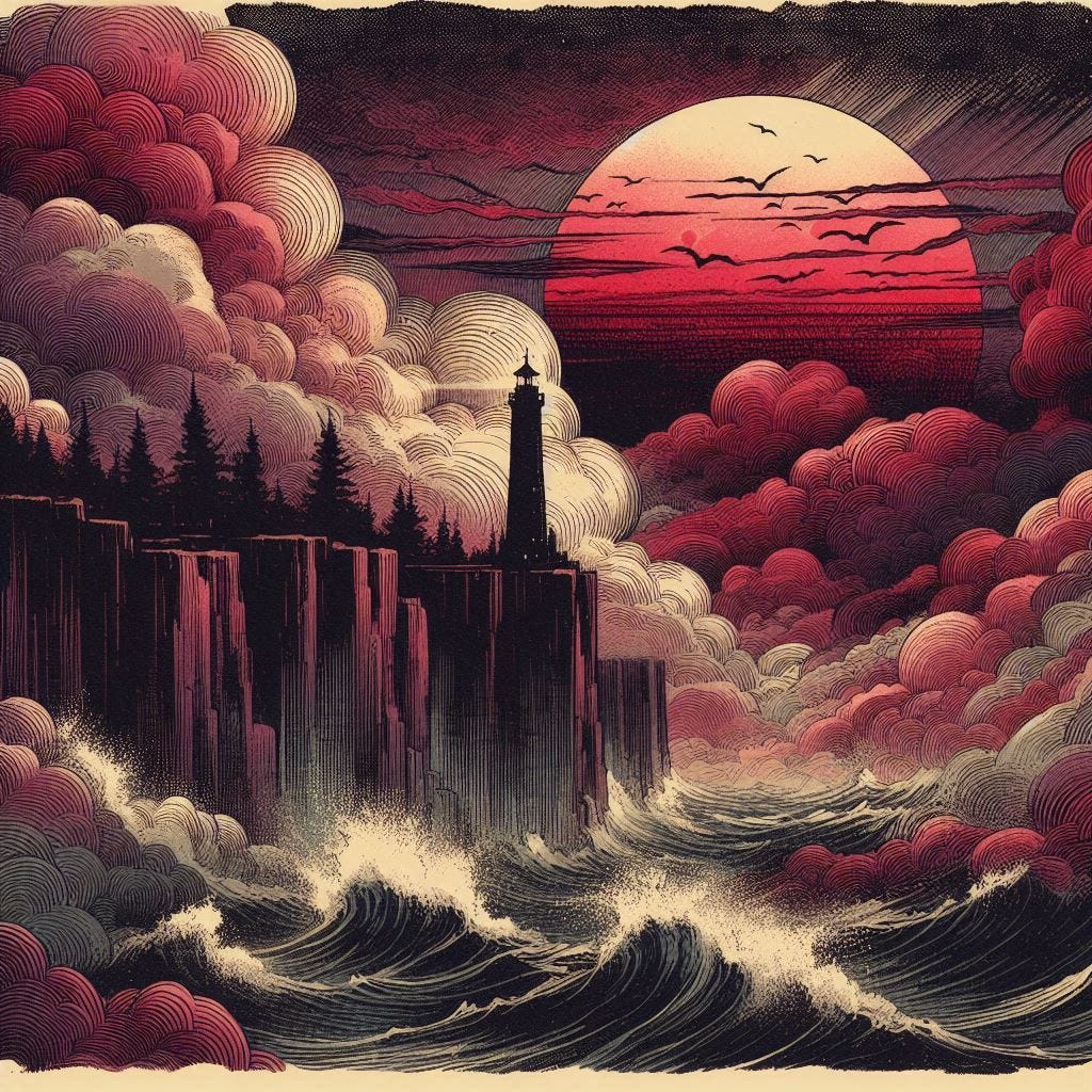 Sunset: A Bleeding Wound Upon The Sea, a Poem by Quaraun the Last Moon ...