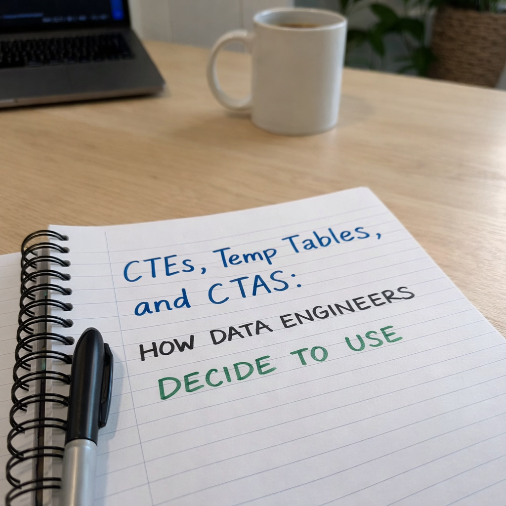 CTES, TEMP TABLES, AND CTAS: HOW DATA ENGINEERS DECIDE WHAT TO USE | by ...