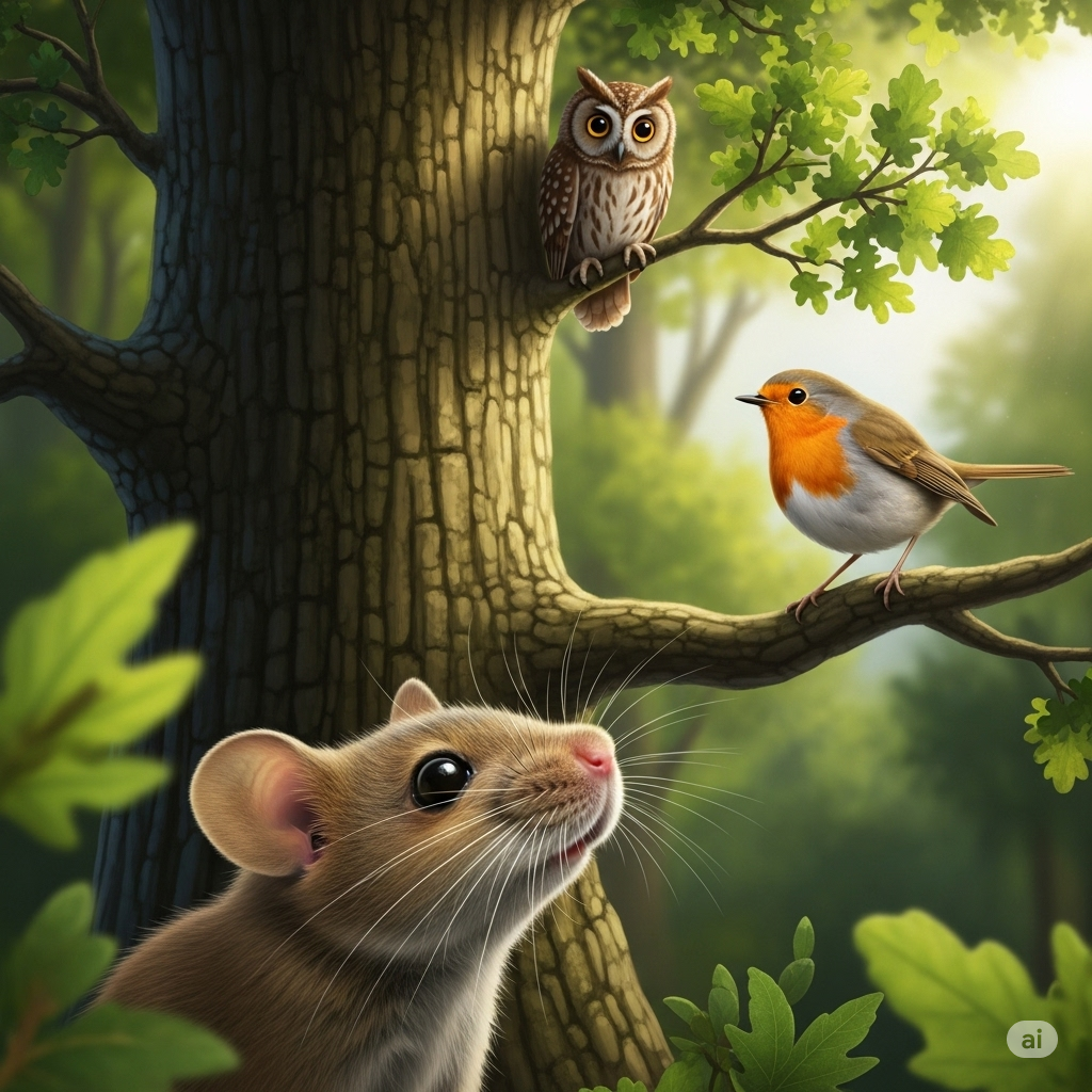 A Robin an Owl and a Mouse. A poem about life in a garden | by WOLRAD ...