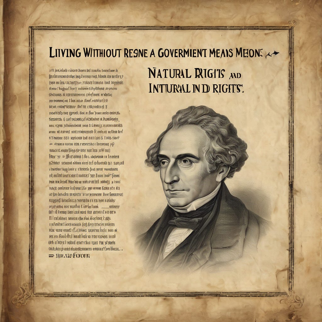 “living without a government license means trusting in natural order ...