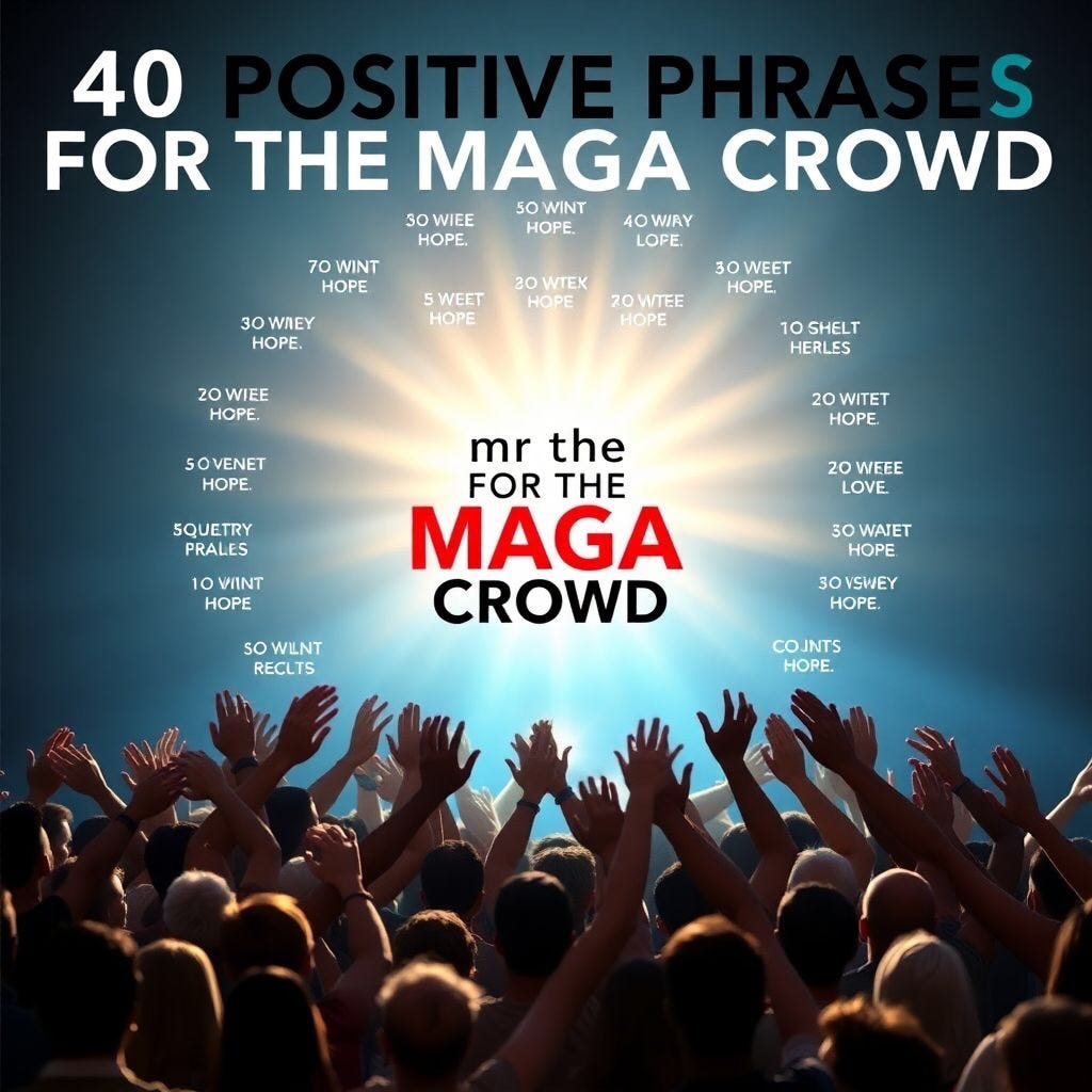 “40 Positive Phrases for the MAGA the Crowd” | “A Message of Unity and ...
