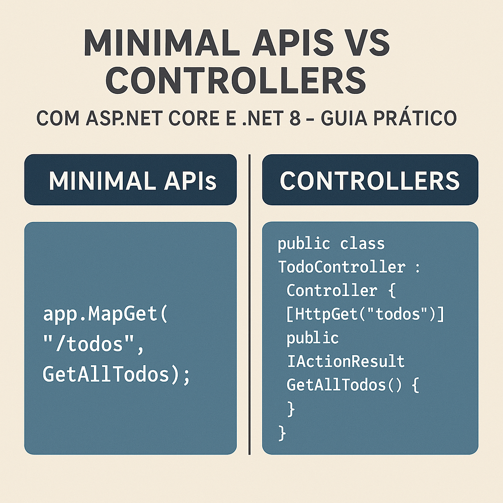 Minimal APIs vs Controllers no ASP.NET Core com .NET 8 —Guia Prático | by Bruno Castrillon | Jun ...