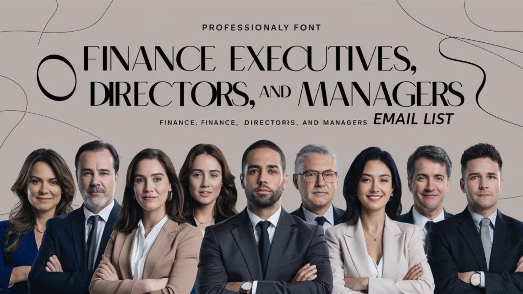 Finance Executives Directors Managers Email List, Lead and Directory ...
