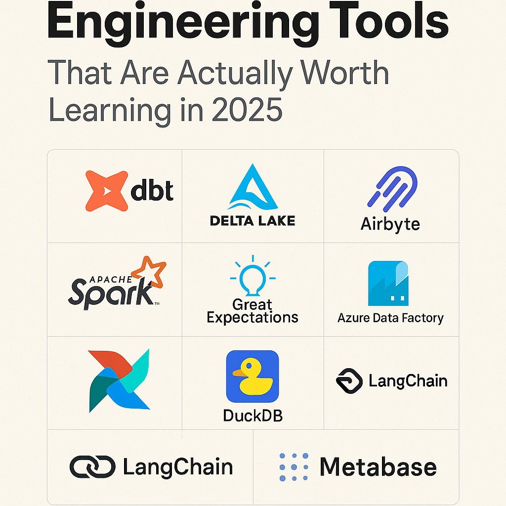 🔧 10 Data Engineering Tools That Are Actually Worth Learning in 2025 | by Saurav Singh | Medium