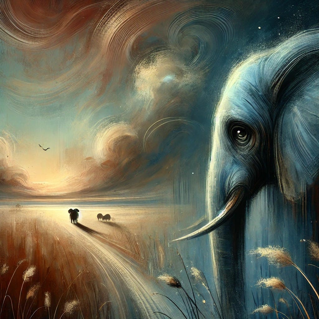 The Lost Elephant Once, in a world of endless paths and uncharted skies ...