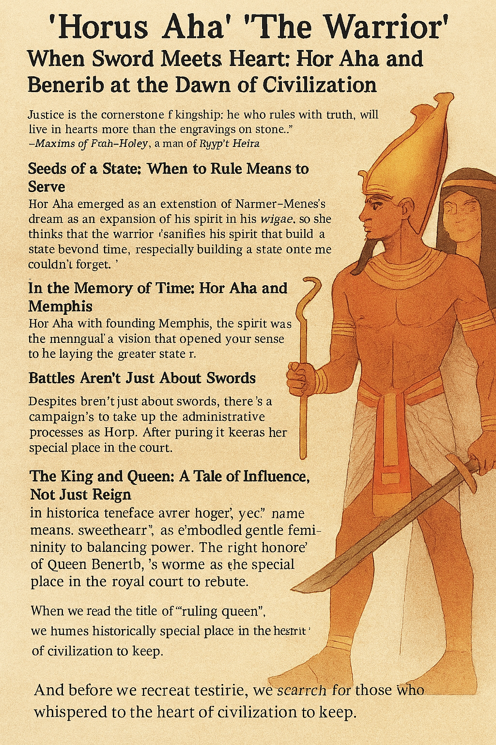 When Sword Meets Heart: Hor-Aha and Benerib at the Dawn of Civilization ...