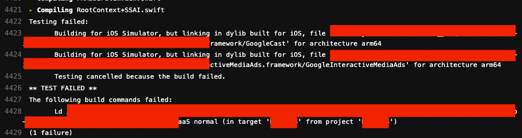 On M1, Build iOS Simulator Test APP Got “…for architecture arm64” Error ...