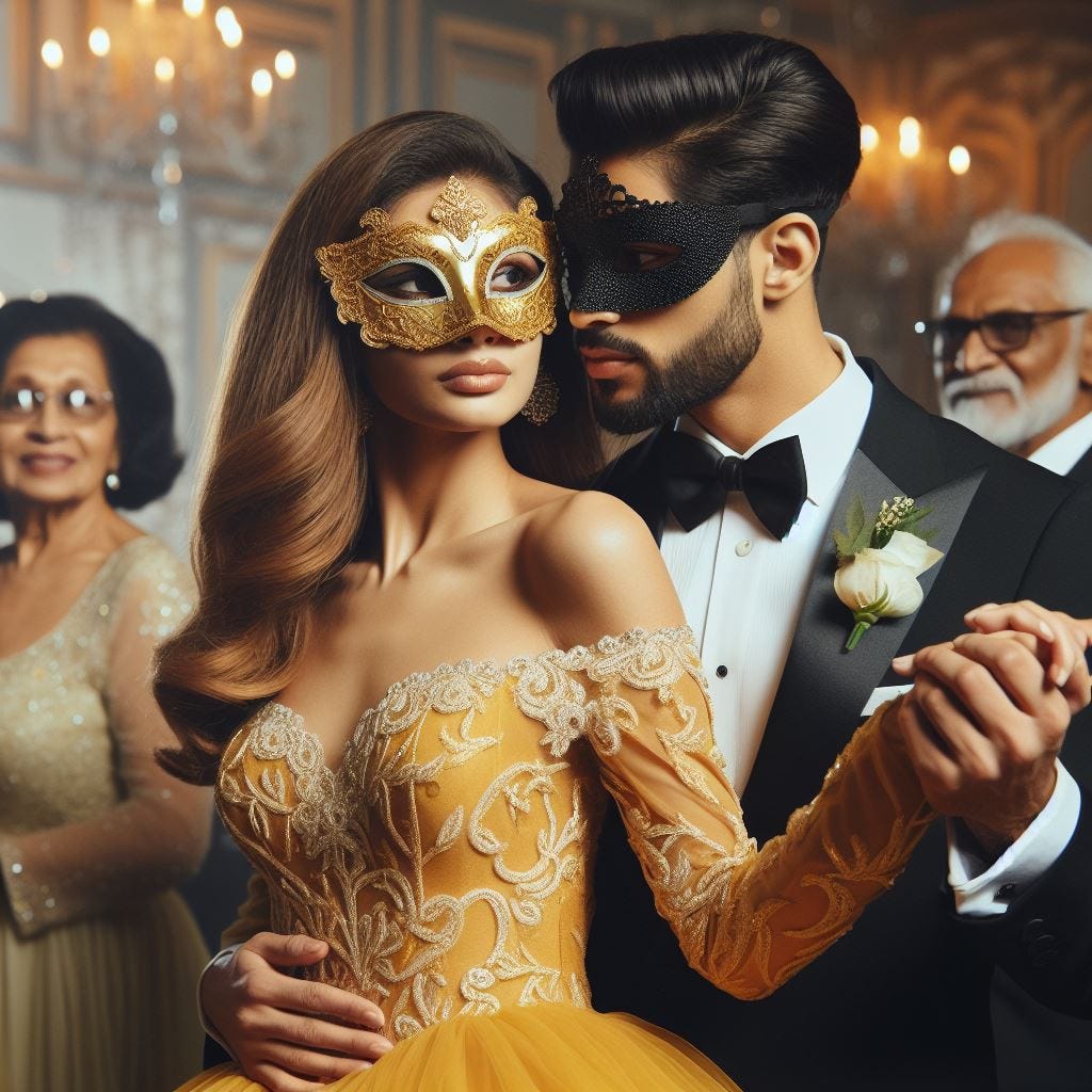 Dance of Deception — Love’s Triptych (Left) | by AI Plot Twists | Medium