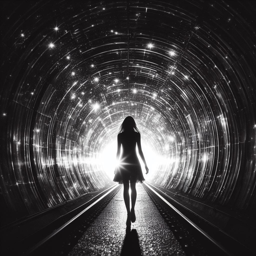There is no such thing as light at the end of the tunnel, you must ...