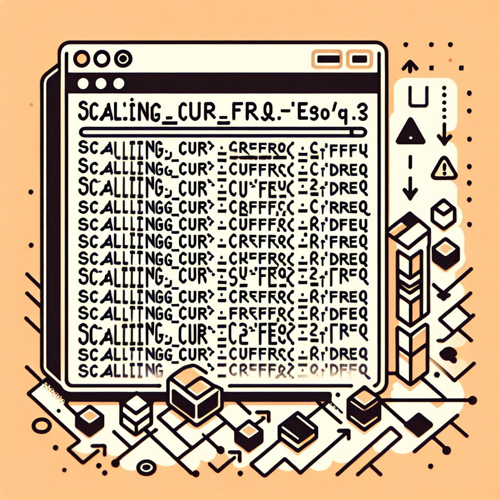 Resolving The Scaling Cur Freq And Scaling Max Freq Error In Ubuntu