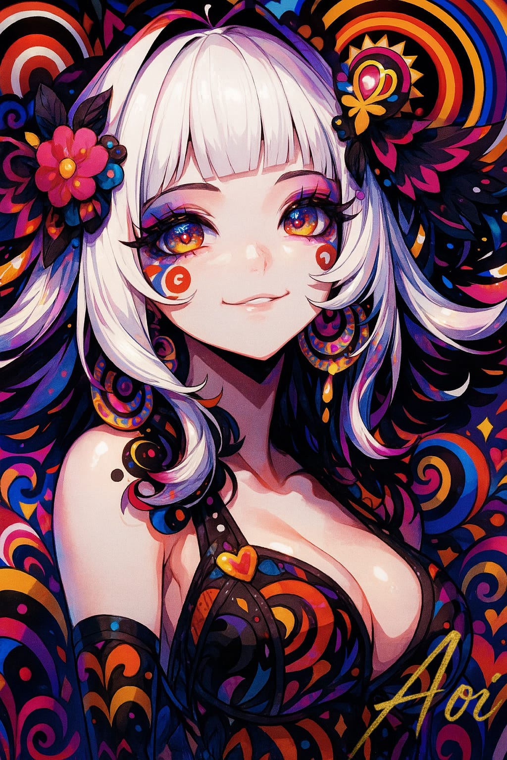 The Smile That Spoke Before Color🎴 - Aoi - Medium