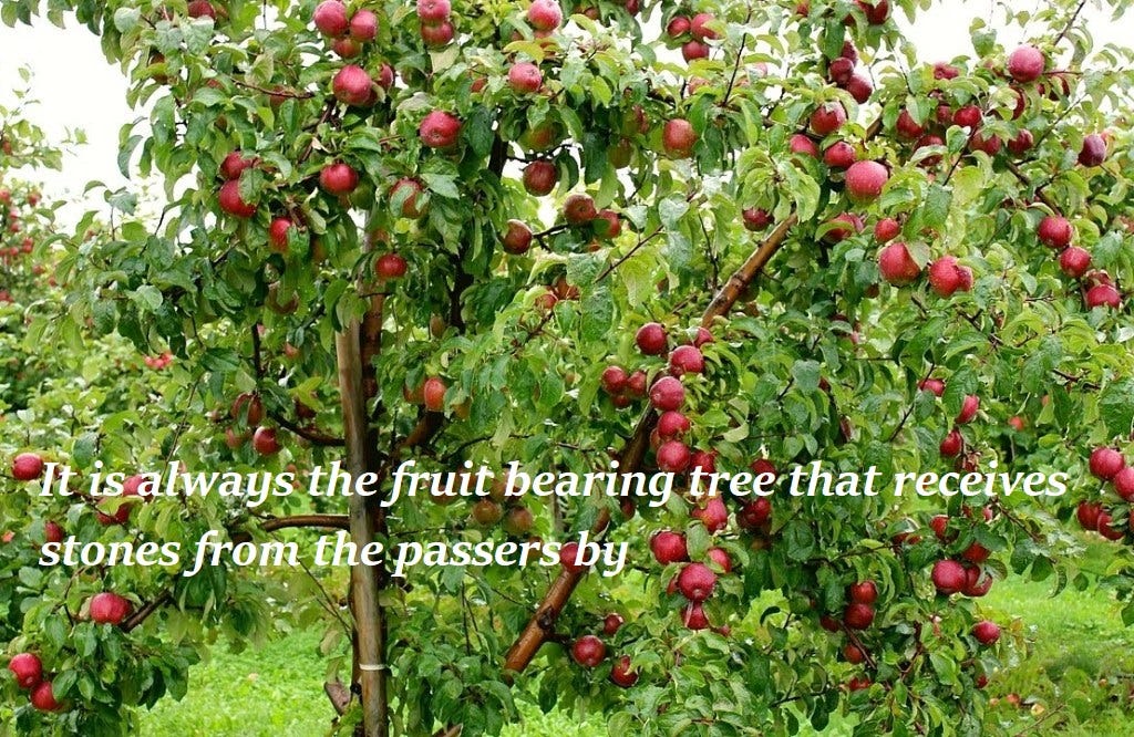 It is always the fruit-bearing tree that receives stones from the ...
