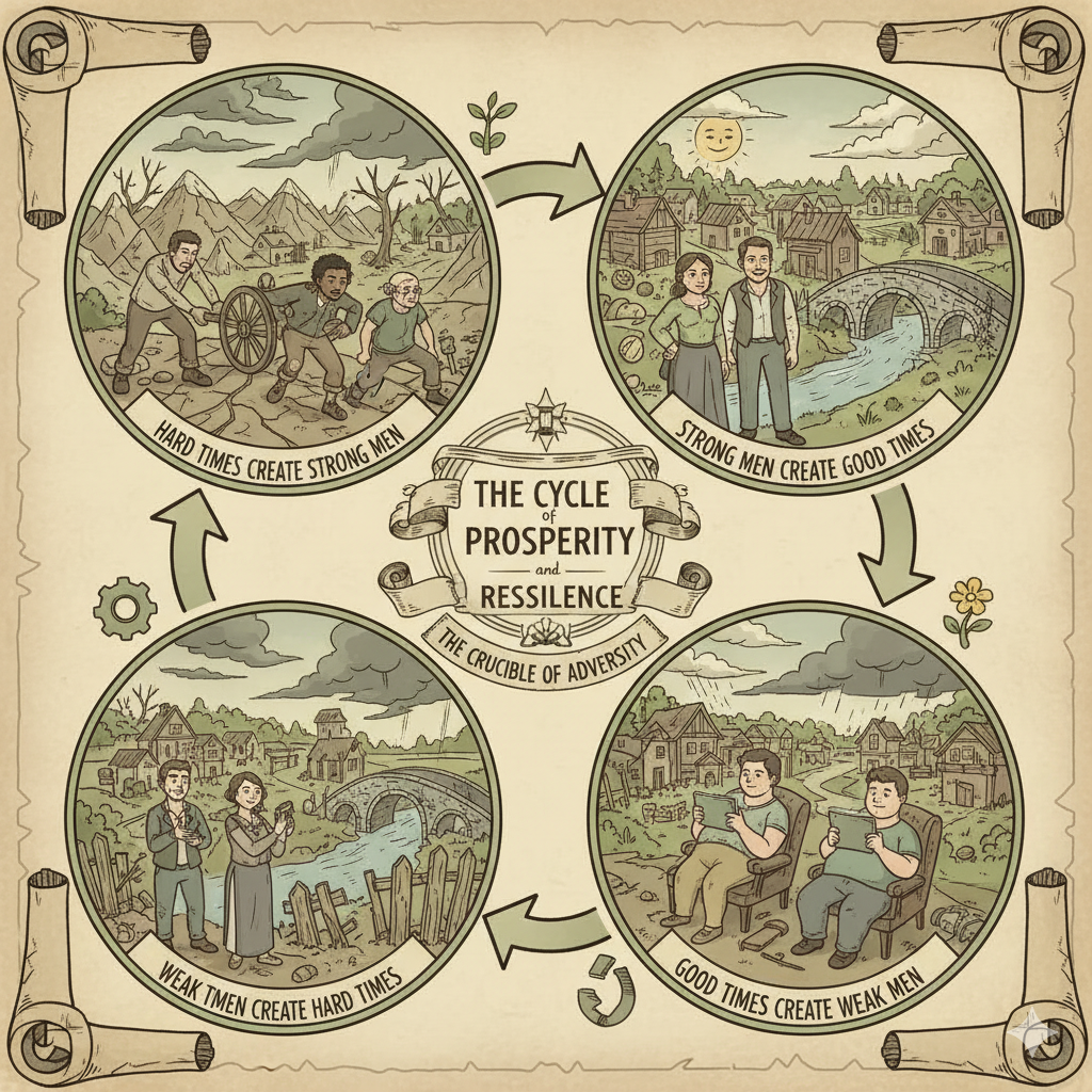 The Crucible of Adversity: Do Good Times Create Weak Men, and Hard Times Forge Strong Ones? | by ...