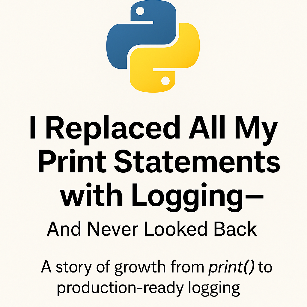 I Replaced All My Print Statements with Logging — And Never Looked Back | by Suraj Jha | Write A ...
